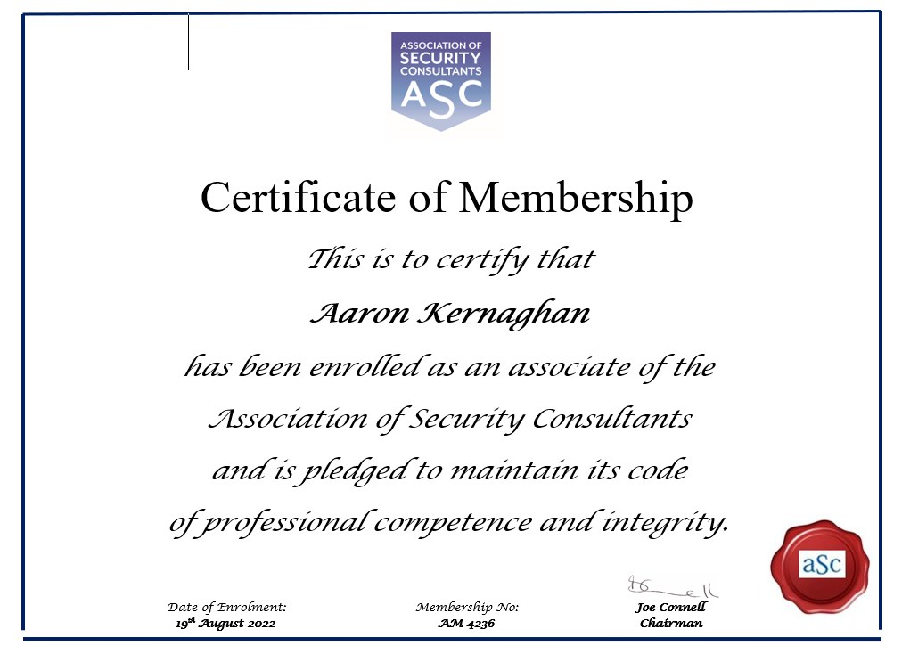 Aaron becomes associate member of the ASC - Ecl-ips